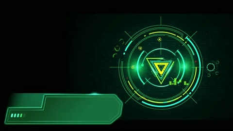 Animation circle HUD digital frame with... | Stock Video | Pond5