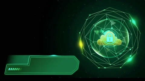 Animation circle HUD digital frame with... | Stock Video | Pond5