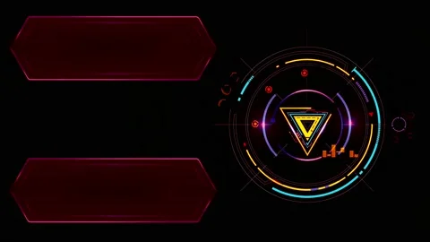 Animation circle HUD digital frame with... | Stock Video | Pond5