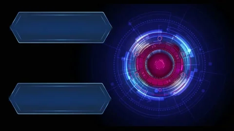 Animation circle HUD digital frame with... | Stock Video | Pond5
