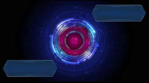 Animation circle HUD digital frame with... | Stock Video | Pond5