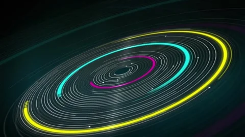 Animation of circle with light trails on... | Stock Video | Pond5