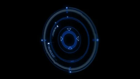 Animation circle loading HUD on black ba... | Stock Video | Pond5
