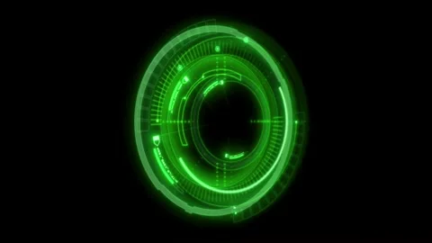 Animation circle loading HUD on black ba... | Stock Video | Pond5