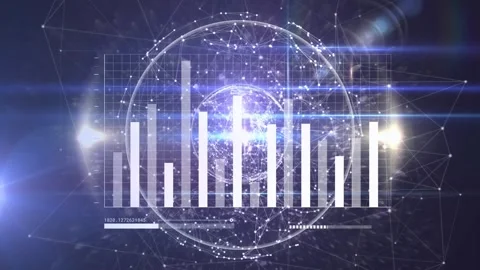 Animation of circles, graph, loading bar... | Stock Video | Pond5