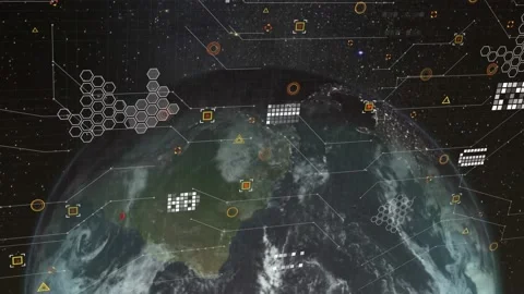 Animation of circuit board pattern and g... | Stock Video | Pond5