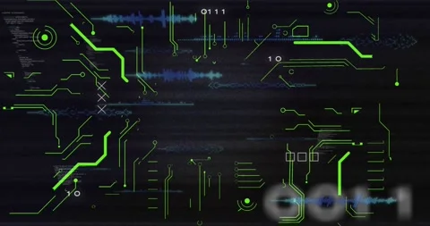 Animation of circuit board pattern and x... | Stock Video | Pond5