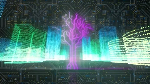 Animation of circuit board pattern formi... | Stock Video | Pond5