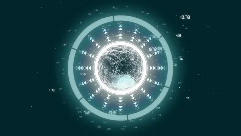 Animation of circular scope scanning wit... | Stock Video | Pond5