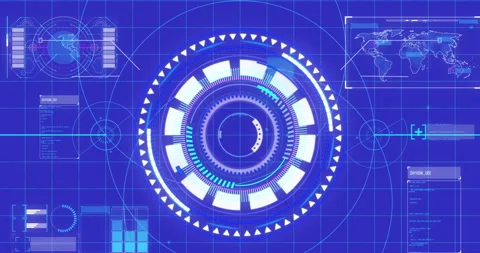 Animation of circular scope scanning wit... | Stock Video | Pond5