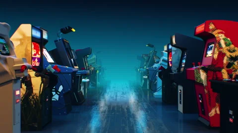 Animation of the classic retro arcade ma... | Stock Video | Pond5