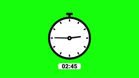 Animation clock 24 hours faster green sc... | Stock Video | Pond5