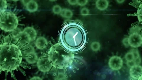 Animation of clock and scope scanning ov... | Stock Video | Pond5