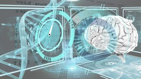 Animation of clock and scope scanning ov... | Stock Video | Pond5