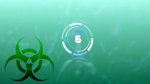 Animation of clock and warning sign over... | Stock Video | Pond5