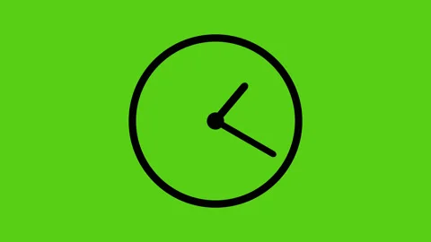 Animation of clock. clock icon on gr... | Stock Video | Pond5