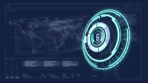 Animation of clock data processing and m... | Stock Video | Pond5