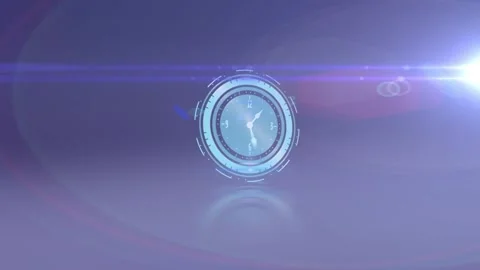 Animation of clock with fast moving hand... | Stock Video | Pond5