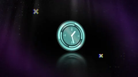 Animation of clock moving fast with mark... | Stock Video | Pond5
