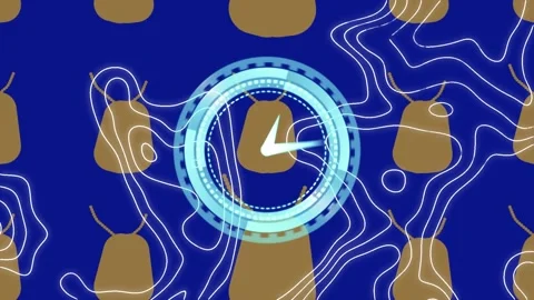 Animation of clock moving fast over whit... | Stock Video | Pond5