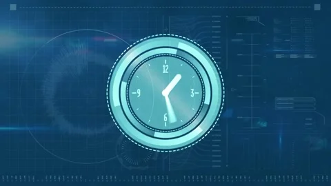 Animation of clock moving fast over mole... | Stock Video | Pond5
