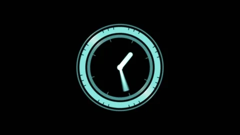 Animation of clock with moving hands on ... | Stock Video | Pond5