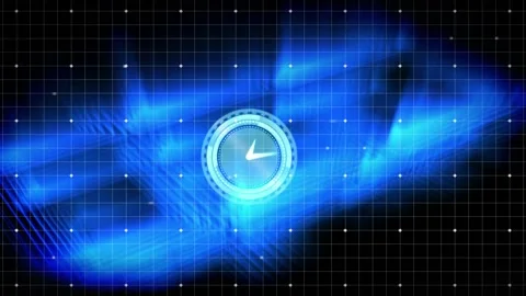 Animation of clock with moving hands ove... | Stock Video | Pond5