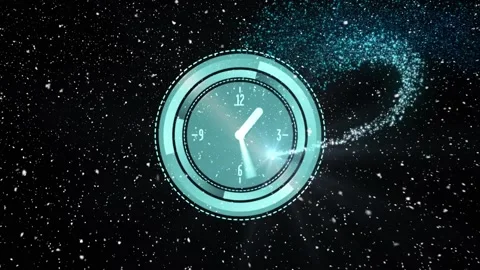 Animation of clock with moving hands ove... | Stock Video | Pond5