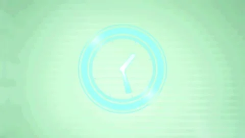 Animation of clock with moving hands on ... | Stock Video | Pond5