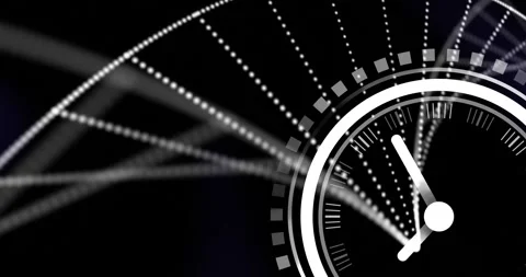 Animation of clock moving over dna stran... | Stock Video | Pond5