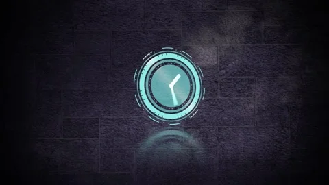 Animation of clock with rotating hands o... | Stock Video | Pond5