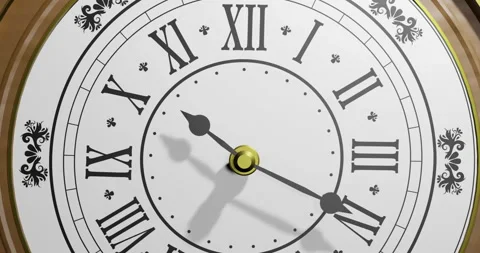 Animation of clock ticking over black ba... | Stock Video | Pond5