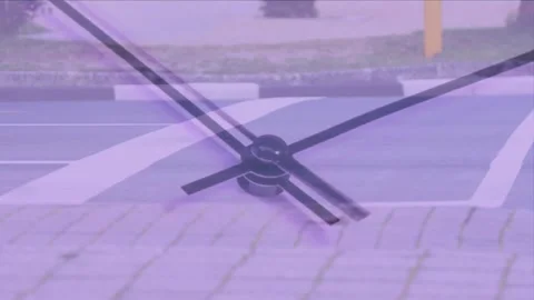 Animation of clock ticking over city bac... | Stock Video | Pond5