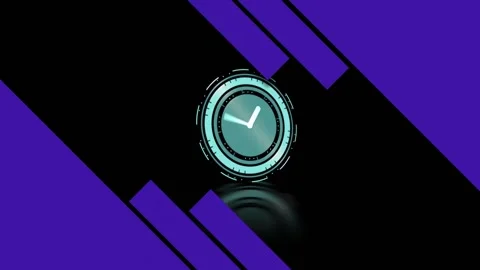Animation of clock with turning hands an... | Stock Video | Pond5