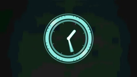 Animation of clock with turning hands, o... | Stock Video | Pond5