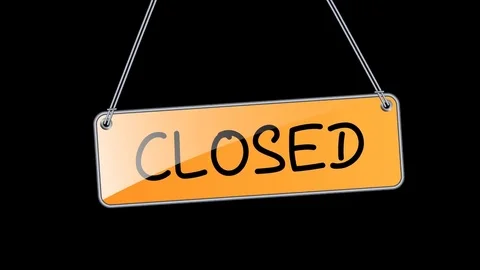Animation closed hanging signs for your ... | Stock Video | Pond5
