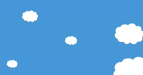 Animation of clouds on blue background | Stock Video | Pond5
