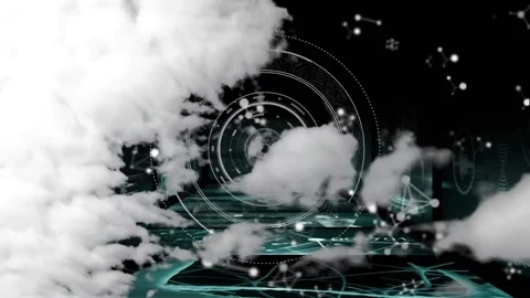 Animation of clouds, floating molecules ... | Stock Video | Pond5
