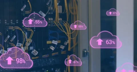 Animation of clouds with uploading over ... | Stock Video | Pond5