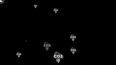 Animation of CO2 particles on black back... | Stock Video | Pond5