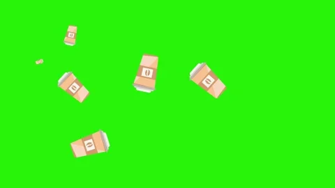Animation of coffee cups on green screen... | Stock Video | Pond5