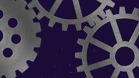 Animation of cogs over light spots on bl... | Stock Video | Pond5