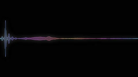 Animation colorful audio frequency wavef... | Stock Video | Pond5