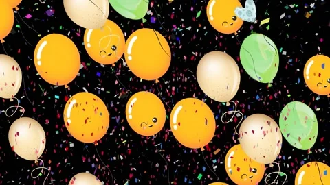 Animation of colorful balloons flying an... | Stock Video | Pond5