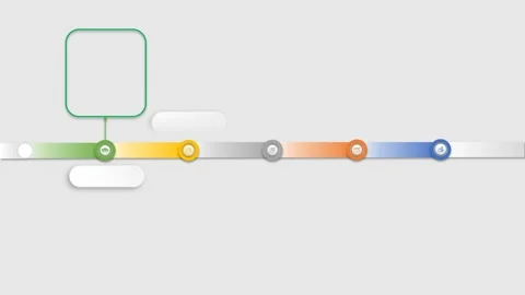 Animation colorful blank shape 5 step fo... | Stock Video | Pond5