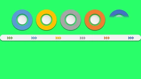 Animation colorful blank shape 5 step fo... | Stock Video | Pond5