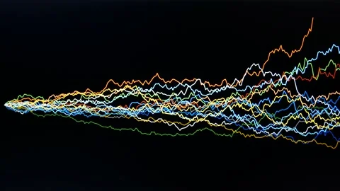 Animation of colorful changing path line... | Stock Video | Pond5