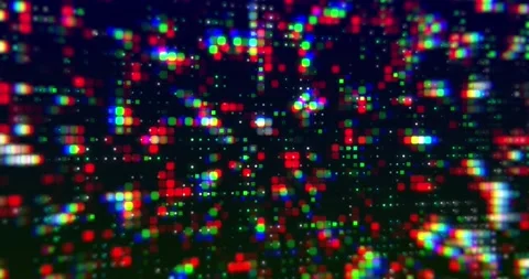 Animation of colorful dots blinking on b... | Stock Video | Pond5