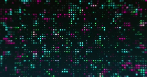 Animation of colorful dots blinking on b... | Stock Video | Pond5