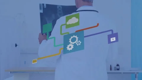 Animation of colorful flowchart with com... | Stock Video | Pond5